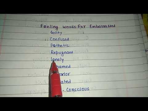 feeling words for "Embarrassed"
