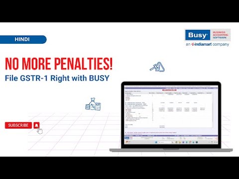 Avoid GST Filing Errors | BUSY GSTR-1 Updated Format with B2B/B2C HSN Summary (Hindi)