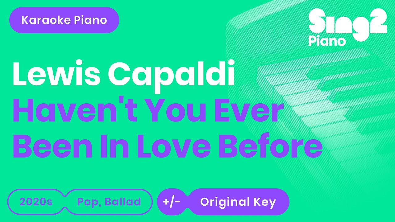Lewis Capaldi - Haven't You Ever Been In Love Before? (Piano Karaoke)