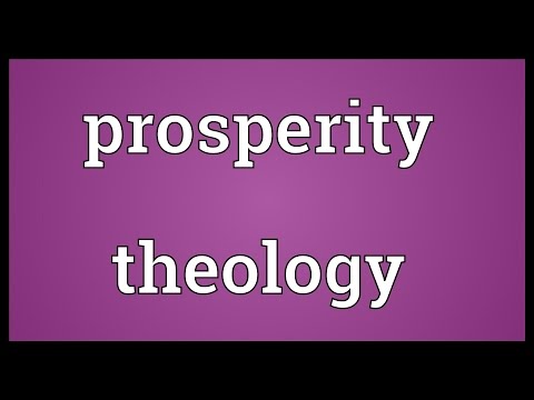 Prosperity theology Meaning