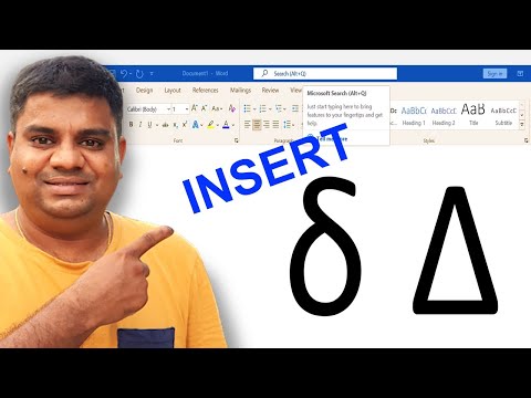 How to Insert DELTA SYMBOL in Word