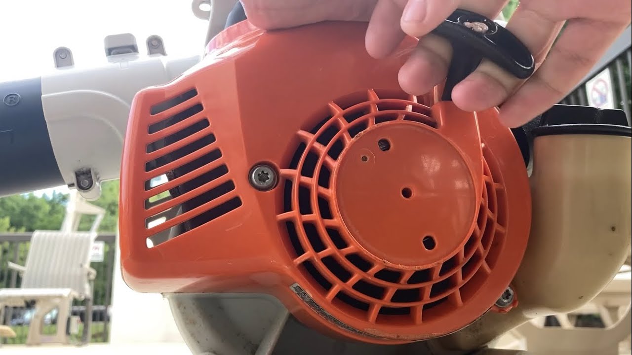 How to start a Stihl BG55 leaf blower