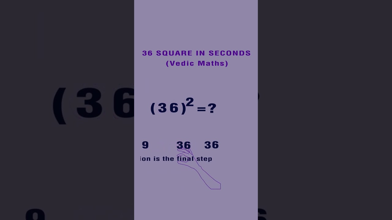 Shortcut trick for 36 square  II #shorts #maths #squaretrick