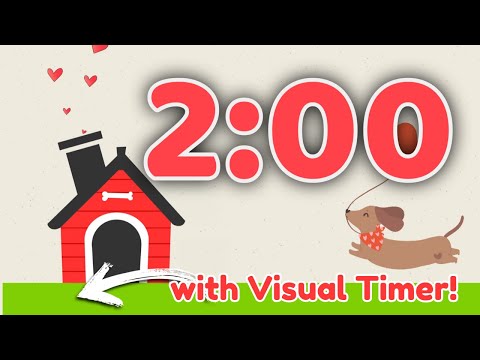 2 Minute Visual Timer for Preschool | Valentine's Day Timer โค๏ธ๐ถ