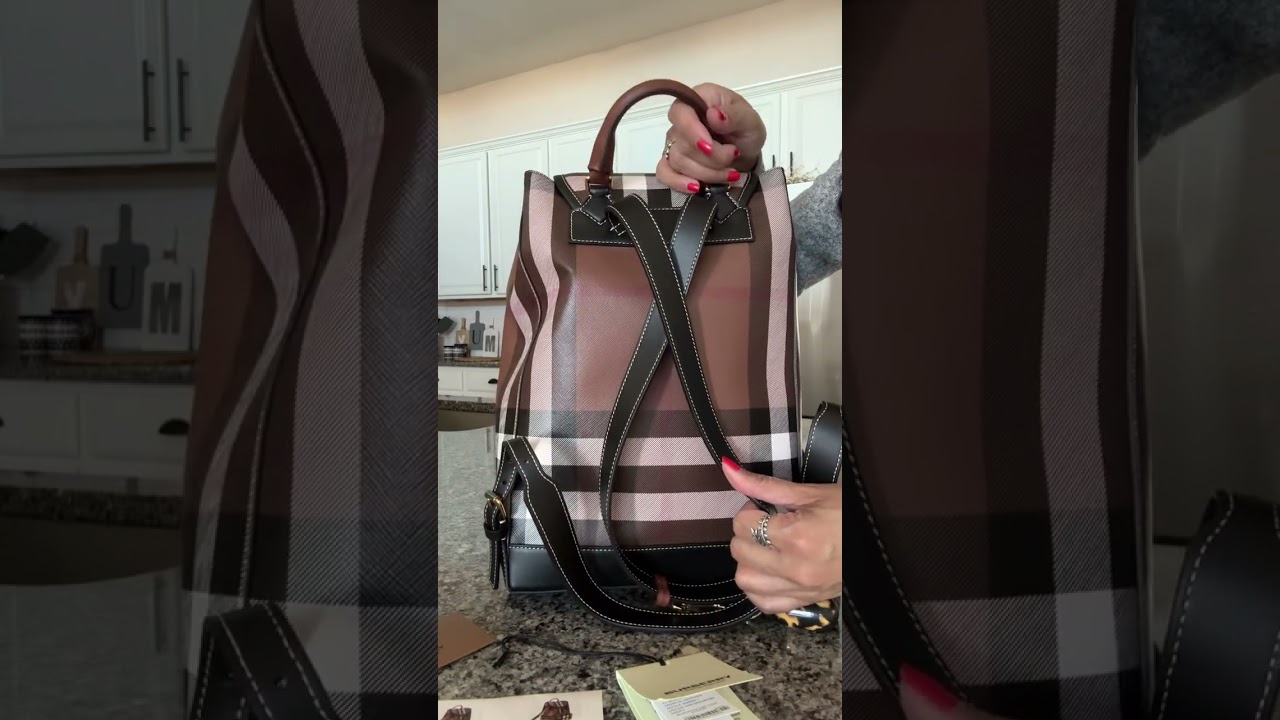 Burberry Dark Brown Birch Drawstring Backpack