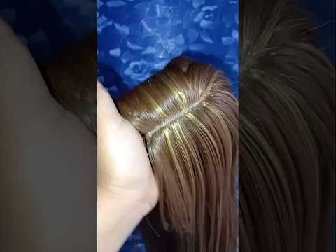 Highlights Human Hair Toppers Light Brown With Golden Shade