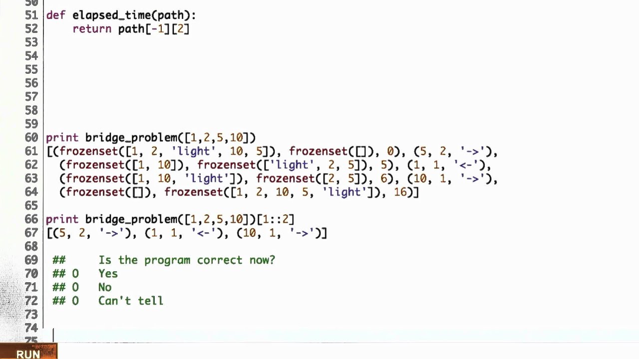 Debugging Solution - Design of Computer Programs
