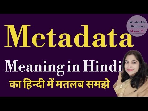Metadata meaning l meaning of metadata l metadata ka Hindi mein kya matlab hota hai l vocabulary