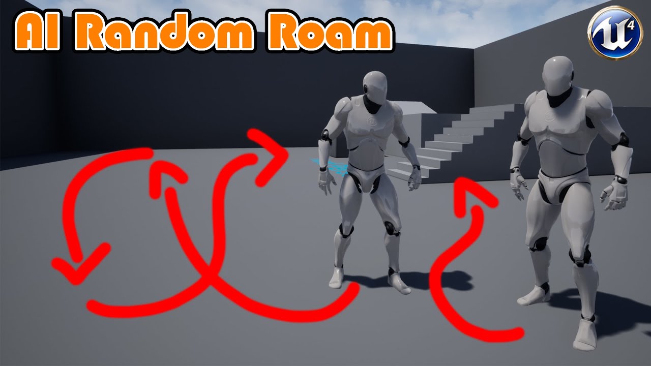 AI Random Roam |AI Move To/Basic Roaming - Unreal Engine 4 Tutorial
