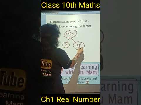 Class 10th Maths Ch1 Real Number:- Express 156 as product of prime factors using factor tree
