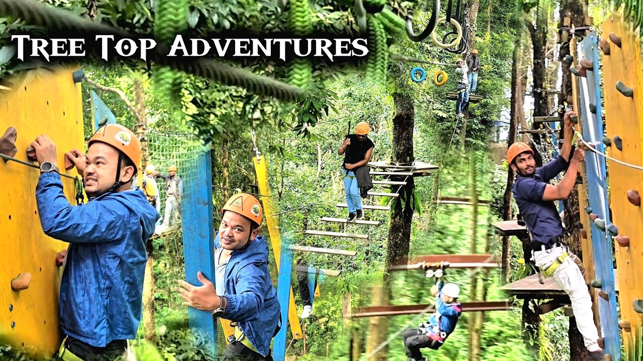 Tree Top Adventure at Ban Jungle Resort with @Drsaroj1 @foodyboy-0 and Chandu Shah #adventure #game 