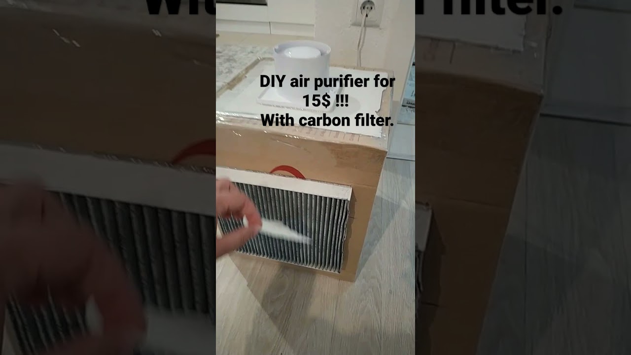 DIY air purifier for 15 $ with carbon filter !!!