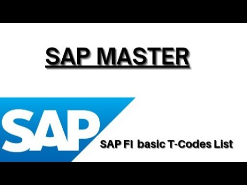 SAP FI Transaction Codes (T-Codes) List