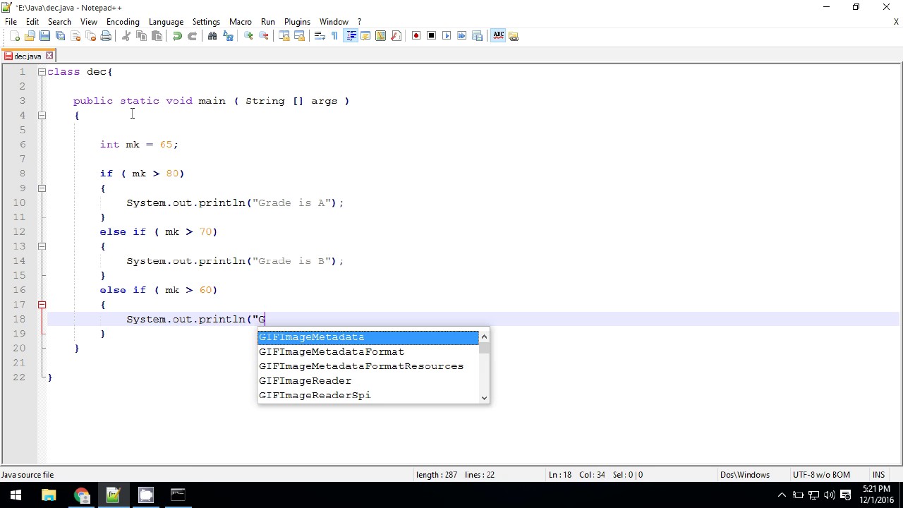 Nested if Statements - Java Programming Tutorial 8