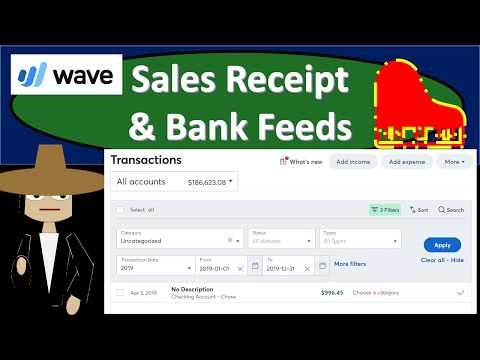 Sales Receipt & Bank Feeds 445 Wave Accounting 2020