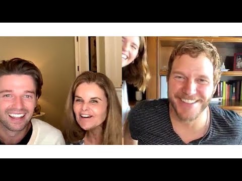 Maria Shriver and Patrick Schwarzenegger on Instagram Live Stream with Chris Pratt