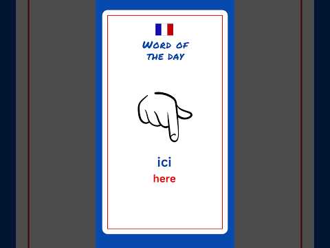 How To Say Here In French | French For Beginners