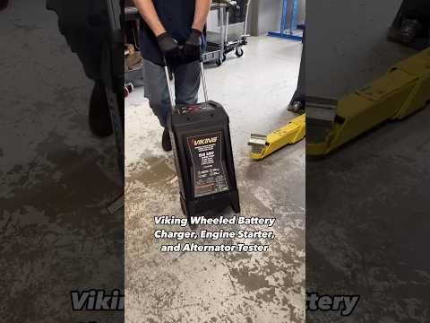 Viking Wheeled Battery Charger, Engine Starter, and Alternator Tester | Harbor Freight #shorts