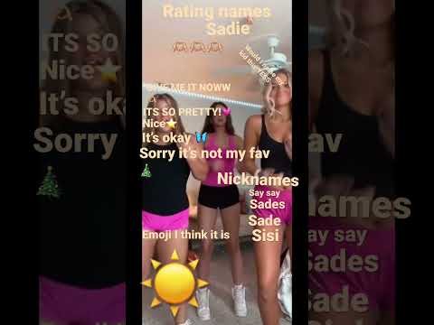 Rating names! Sadie