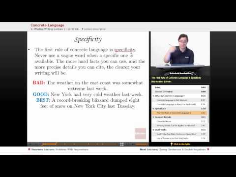 "Concrete Language" | Advanced English Grammar with Educator.com