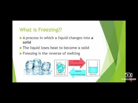 Class IV Science Unit 4 Topic: Freezing