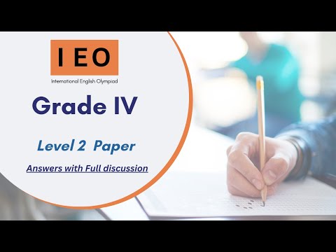 International English Olympiad (IEO) Level 2- SOF previous year paper for Class 4