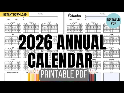 2026 Calendar Printable PDF