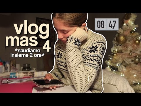 VLOGMAS 4: *studiamo insieme per 2h* no music, tecnica del pomodoro 25/5 & tanta motivazione!📚 || SZ