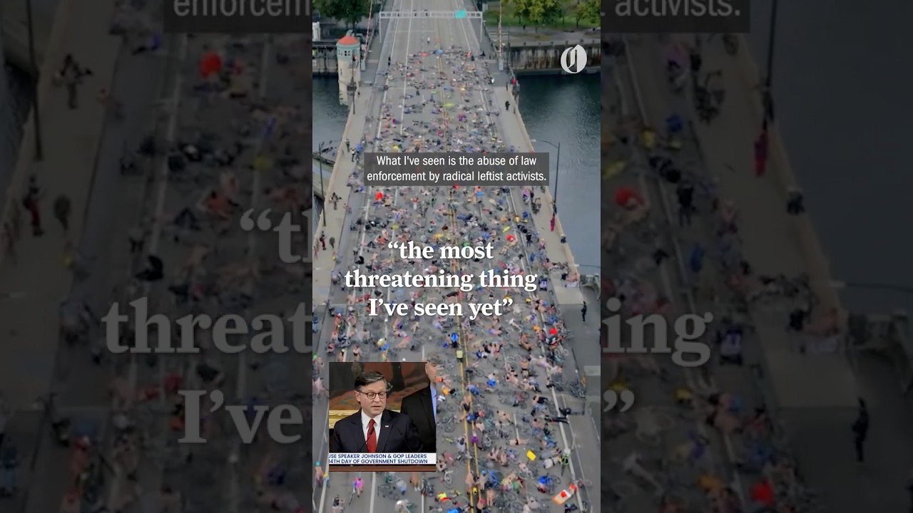 House Speaker Mike Johnson calls Portland naked bike ride ‘most threatening thing I’ve seen yet’