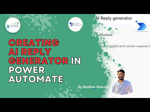 How to create AI Reply Generator in Power Automate|| 47