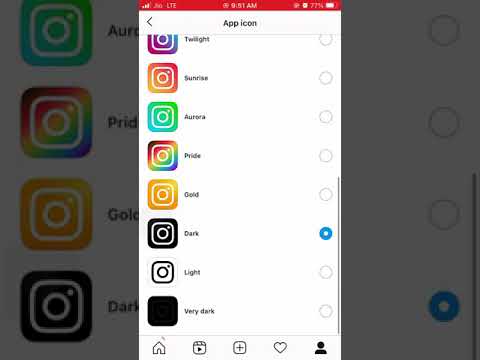How to change instagram icon
