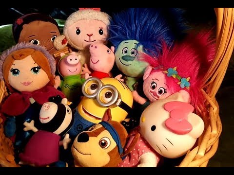 Learn Characters with Peppa Pig, Hello Kitty, Trolls, Surprise toys for Kids - Box of toys