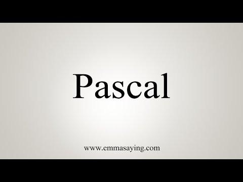 How To Say Pascal