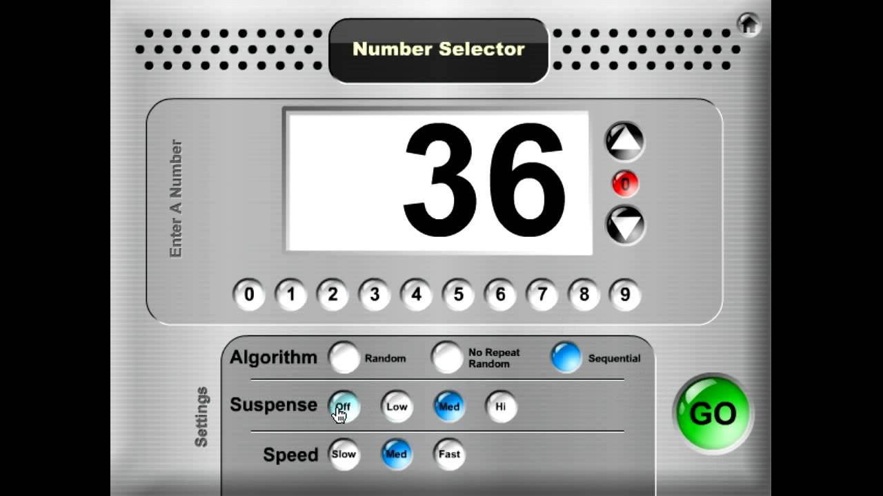 SelectorTools Demo: Number Selector