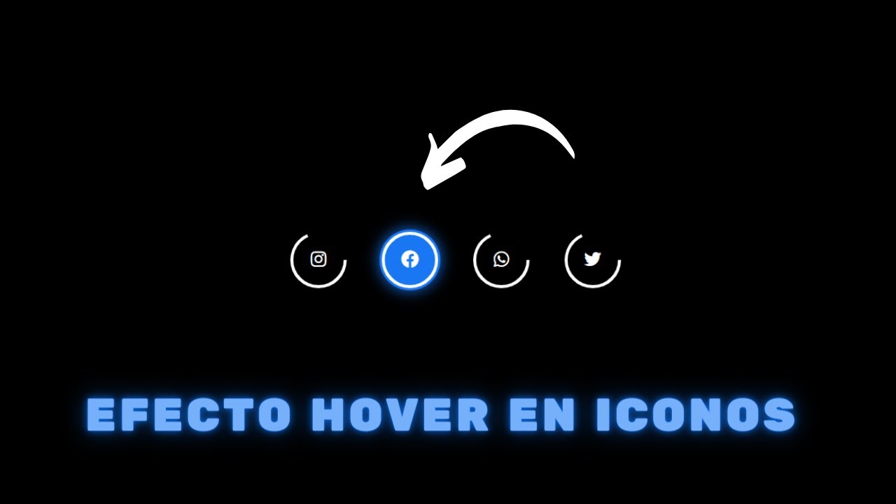 Iconos de redes sociales con efecto hover | HTML & CSS