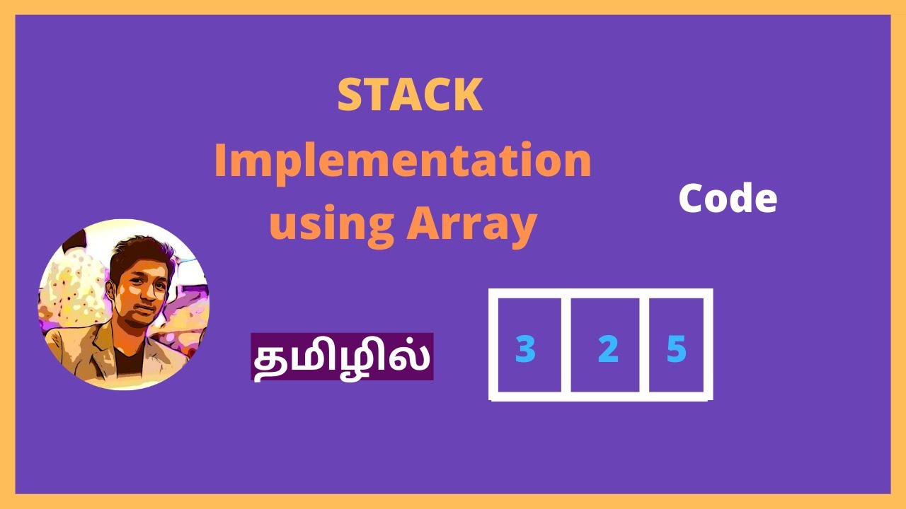 Stack implementation using Array Java in [TAMIL] Code explanation push, pop, peek