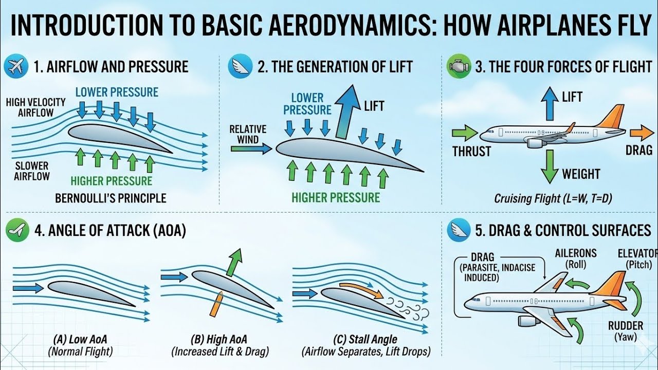 ✈️ Introduction to Basic Aerodynamics | Fundamentals Explained| @AMEModulePrepsandNotesLiveandR 