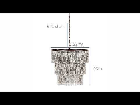 Etienne Dusty Slate 4 Light Chandelier from Gabby