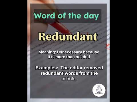 π₯ Title: Word of the Day β Redundant βπ | English vocabulary | #englishplanet786 #shotrs
