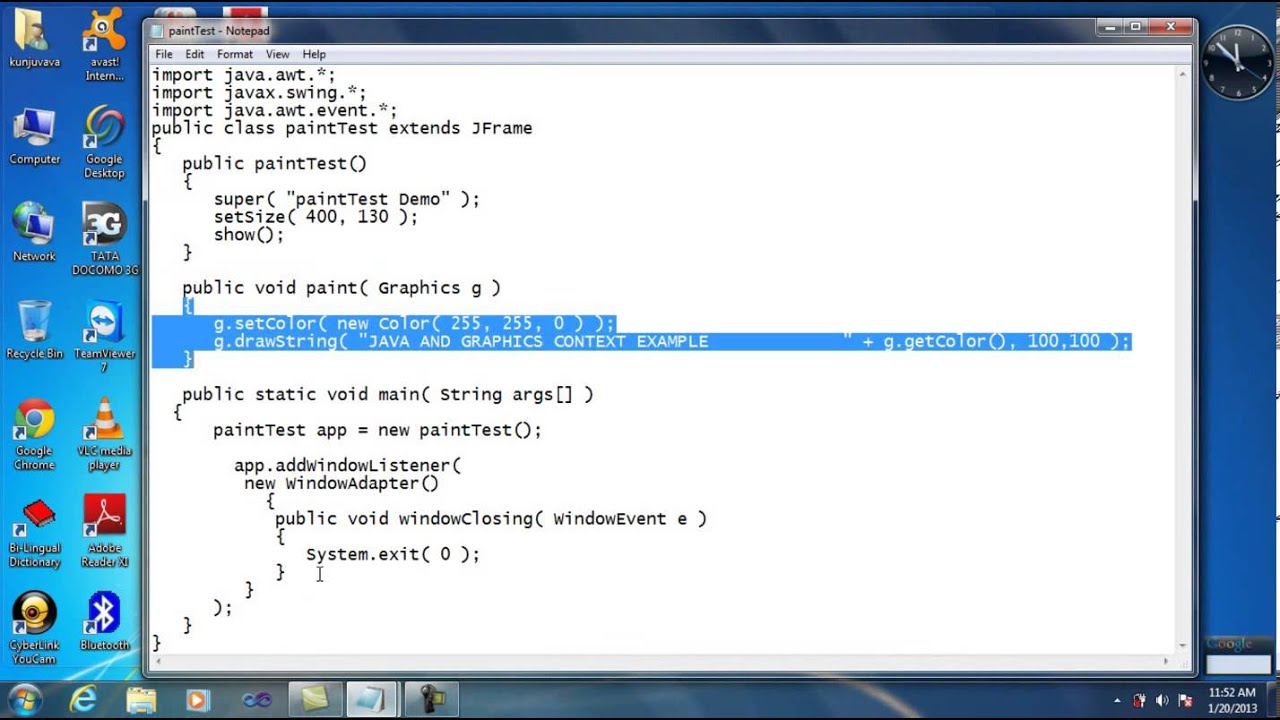 Graphics In Java|Java Video Tutorials|Implementation Of Graphics|beginner java tutorial