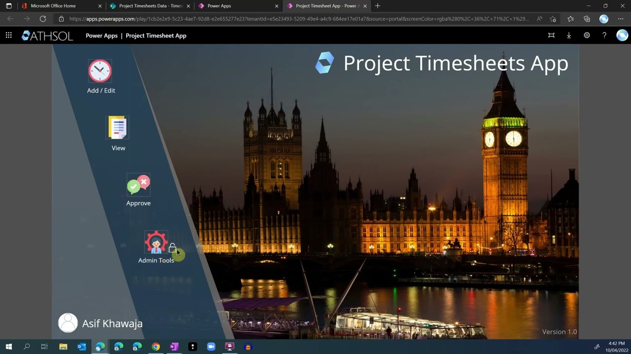Project Timesheets PowerApps Solution with SharePoint Online