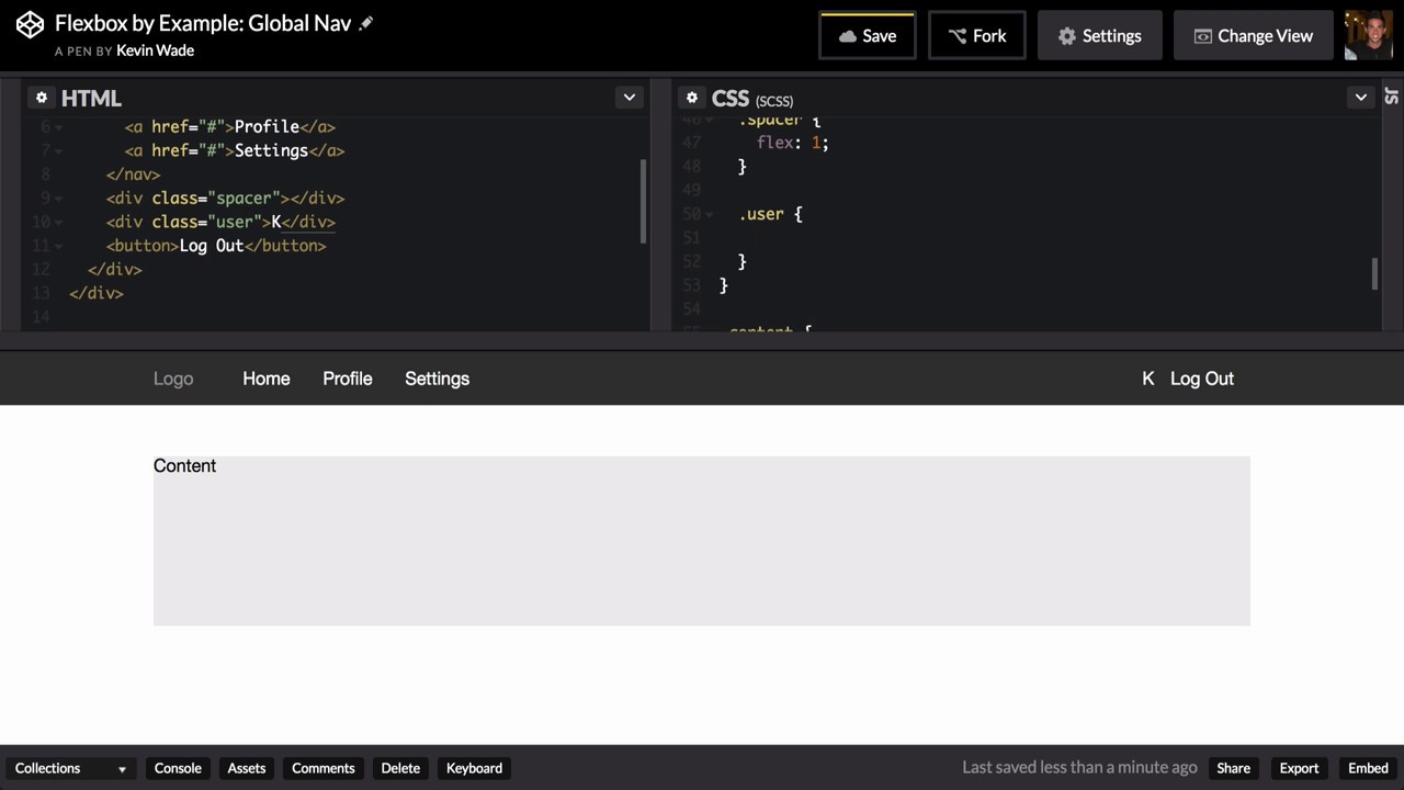 Flexbox by Example: Global Nav