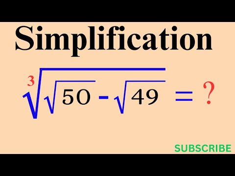 Japanese : A Nice Square Root Algebra Problem | 3β( β50 - β49)
