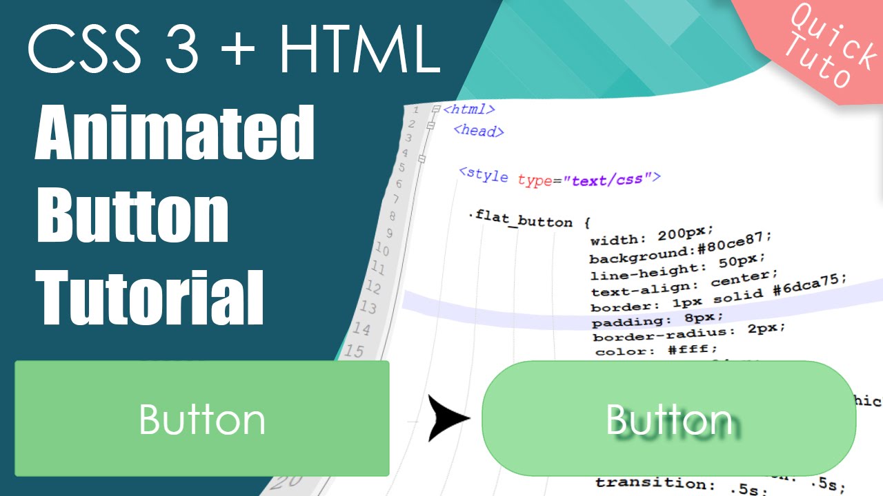 Pure CSS Animated Button Tutorial - No jQuery, No Javascript