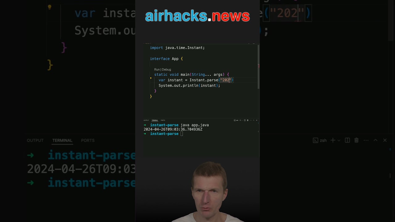 String to Instant #java #shorts #coding #airhacks