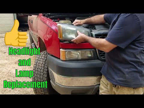 Kevin's how to replace headlight and headlamp 2005 chevy 2500hd
