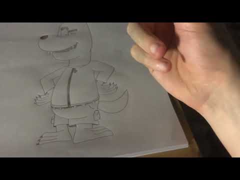 Drawing and Colouring The Wolf a.k.a Wolf W Wolf for the 3 people who will remember the character