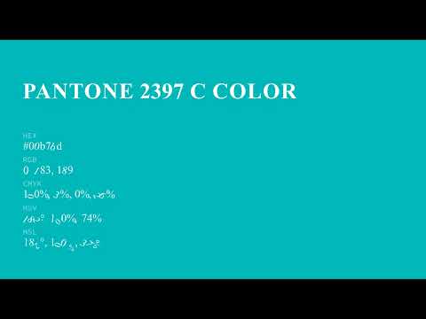 What color is Pantone 2397 C ? #00b7bd hex color - Blue color - Cool color 00b7bd