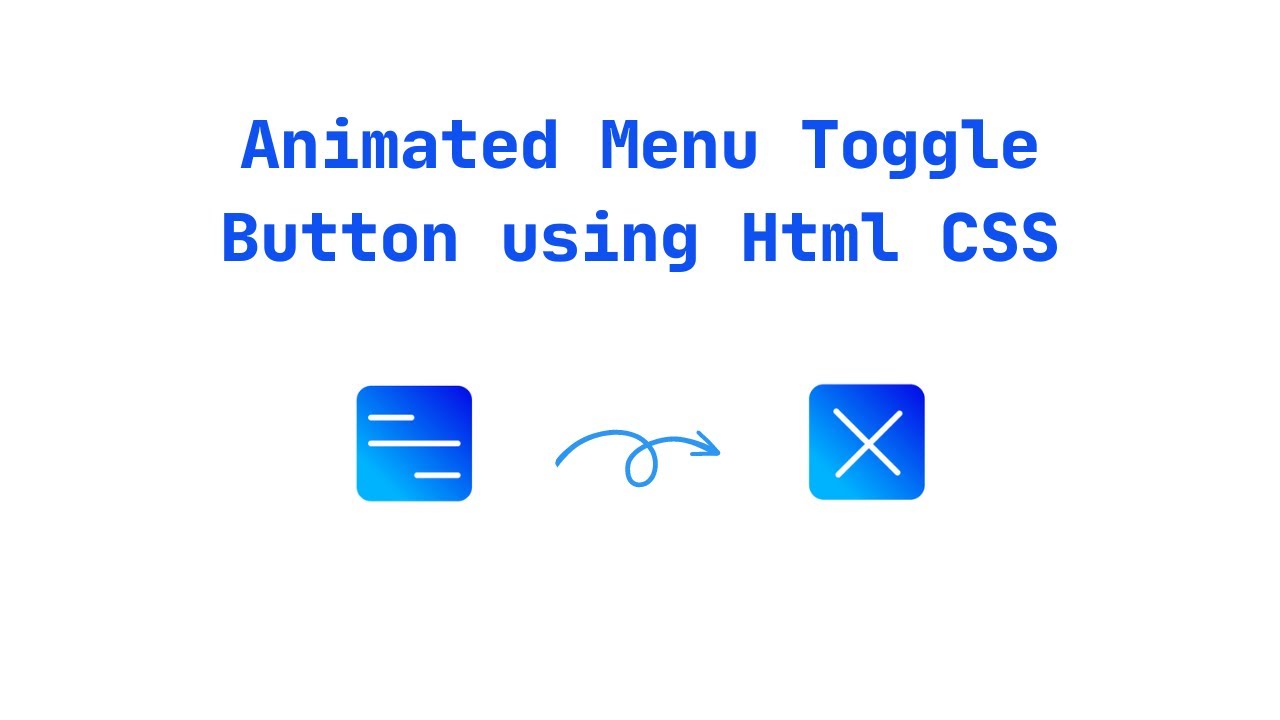 How to Create Modern Animated Menu Toggle Button using Html CSS | Toggle Button With CSS Only