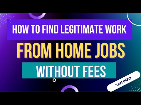 How to Find Legitimate Work From Home Jobs Without Fees